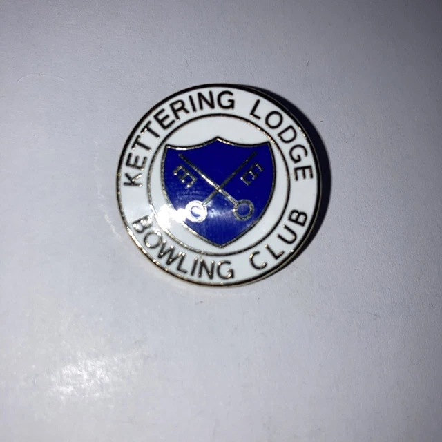 KETTERING LODGE BOWLING Club Crown Green Bowls Bowling Lapel Pin Badge ...