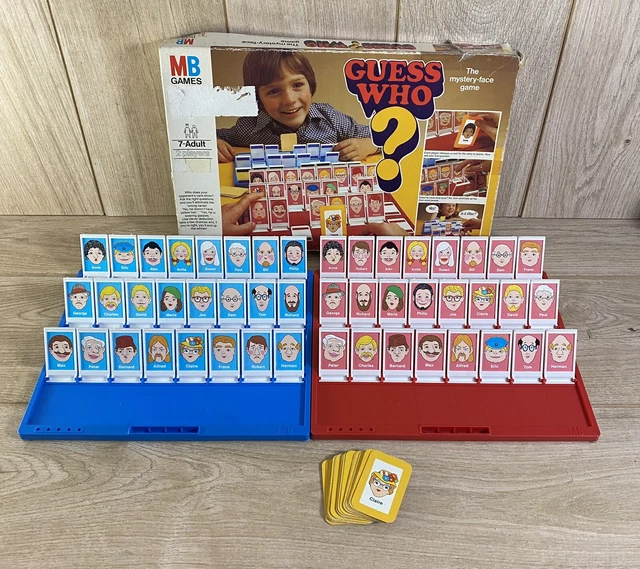 VINTAGE GUESS WHO? Board Game - The Mystery Face Game by MB Games ...