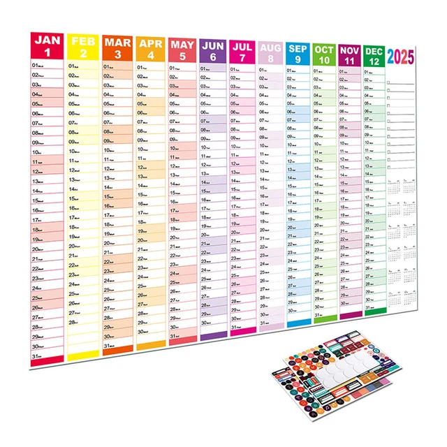 CALENDAR FOR 2025 2025 Calendar Students 2025 Calendar with Stickers ...