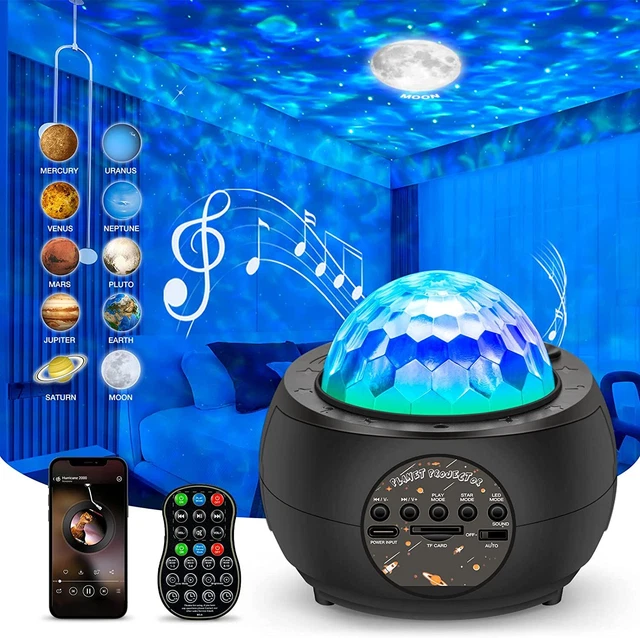 LASER STAR PROJECTOR Light LED Night Sky Bluetooth Speaker Romantic ...