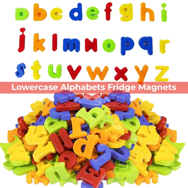 26PCS MAGNETIC LETTERS Alphabets Fridge Magnets Kids Pre School Home ...