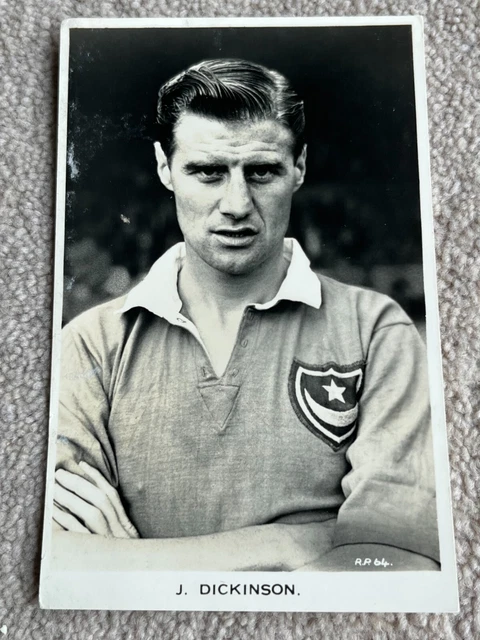 1960'S JIMMY DICKINSON of Portsmouth FC Real Photograph Postcard by ...