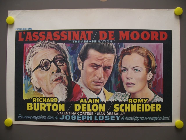 ASSASSINAT DE TROTSKY Romy Schneider Alain Delon AFFICHE CINÉMA BELGE ...