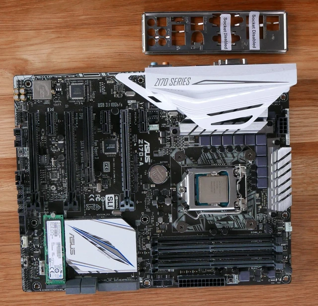 ASUS Z170-A MOTHERBOARD + Intel i7 6700k 4 core + Corsair Hydro H75 CPU ...