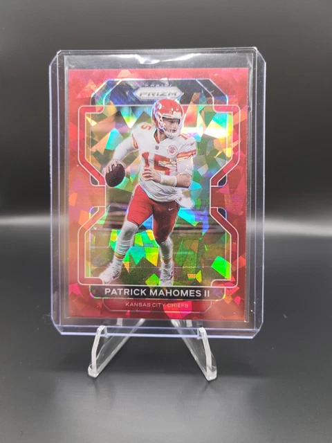 2021 PANINI PRIZM Patrick Mahomes II Red Cracked Ice #190 Kansas City ...