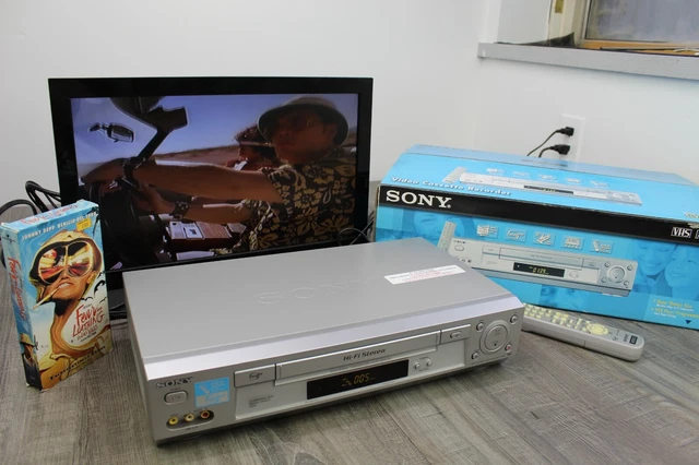 SONY SLV-N700 HI-FI VHS Silver VCR Remote Vintage Plays But Has Issues ...
