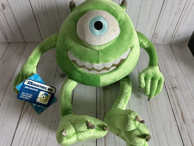 DISNEY STORE PIXAR Monsters Inc. Mike Wazowski 14 Inch Posable Stuffed ...