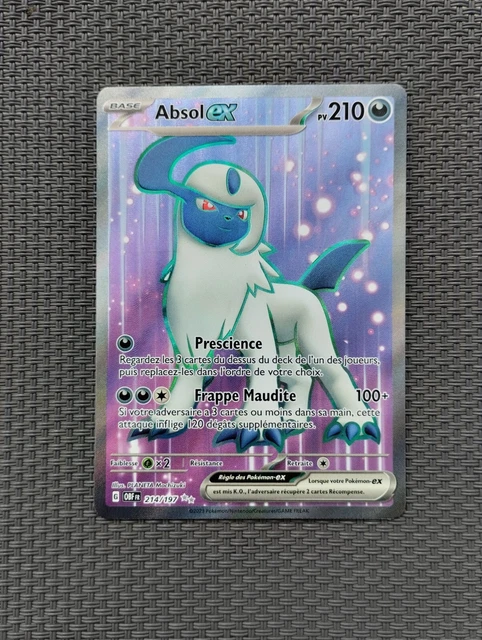 CARTE POKÉMON ABSOL Ex Full Art 214/197 Flammes Obsidiennes Ultra Rare ...