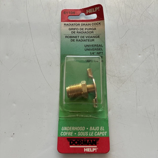 DORMAN HELP! 61104 Radiator Drain Cock Coolant Release Valve Plastic ...