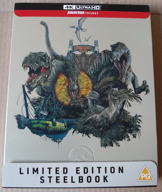 JURASSIC PARK TRILOGY [PG] 4K UHD - unsealed but like new - please read ...
