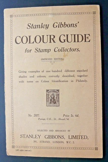STANLEY GIBBONS VINTAGE COLOUR GUIDE, 100 Shades, 1930s (?), very fine ...