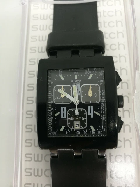 SWATCH SQUARE CHRONO - SUEB402 - Straight Forward - 2003 EUR 44,90 ...