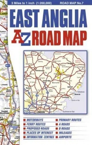 EAST ANGLIA ROAD Map, Geographers' A-Z Map Company £6.99 - PicClick UK