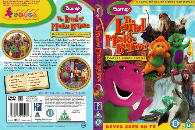 BARNEY THE LAND of Make Believe DVD 2005film mermaid ...