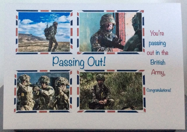BRITISH ARMY PASSING Out card. In aid of Royal British Legion. £1.20 ...