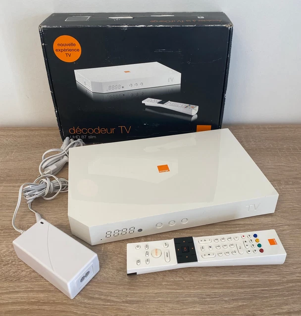 DÉCODEUR LIVEBOX TV UHD 87 Slim + Alimentation + Télécommande - Orange ...