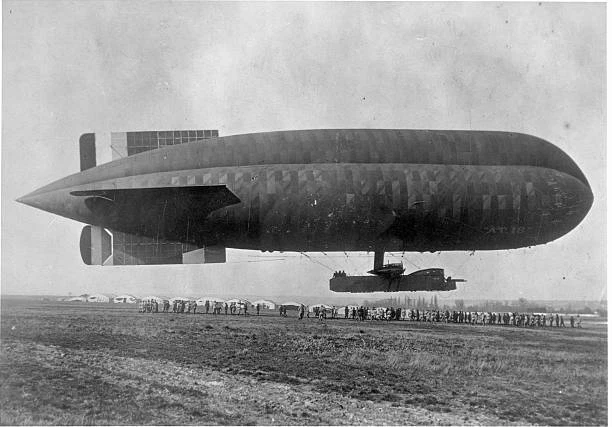FRENCH AIRSHIP AT18 In Flight Aviation History Old Photo $9.00 ...