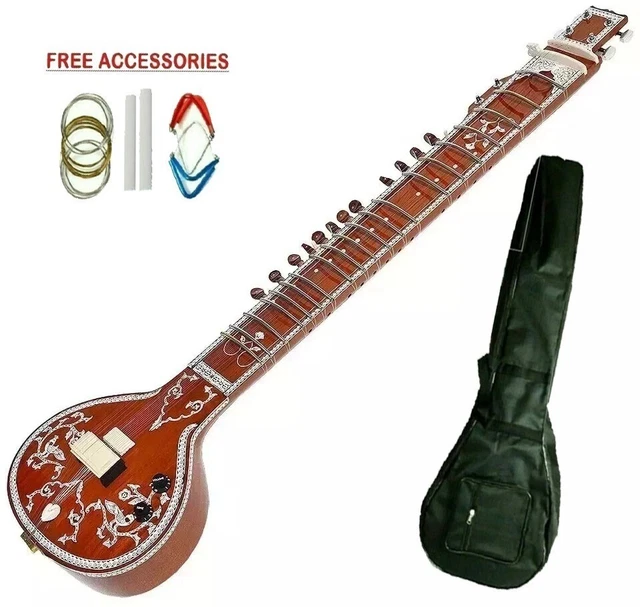 PROFESSIONAL SITAR INSTRUMENT Indian Tun Wood 7 Main String 9 ...
