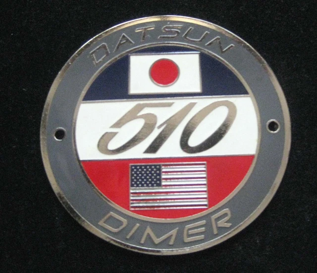 DATSUN 510 DIMMER Car Grill Badge Emblem Logos Metal Enamled Emb $52.92 ...