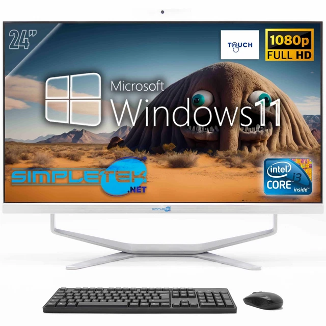 ALL IN ONE AIO 24” TOUCHSCREEN WINDOWS 11 CORE i3 4GB 240GB FISSO WEBCAM 2K- EUR 747,60 ...