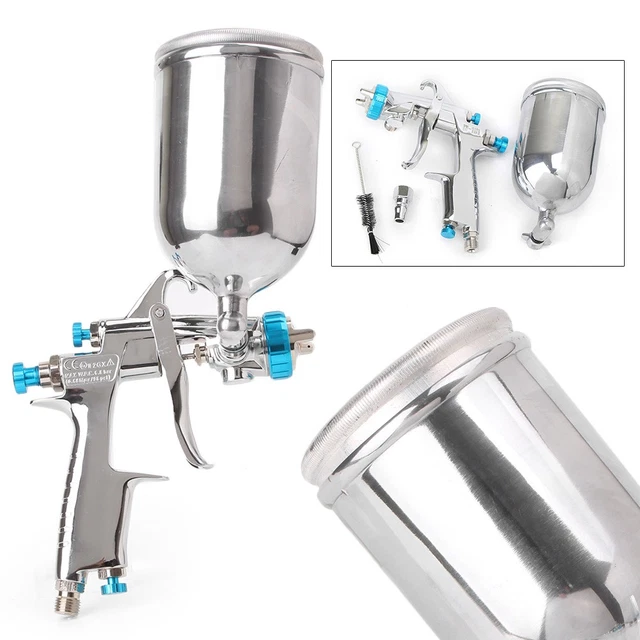 HVLP AIR SPRAY Gun Kit 400CC 1.3mm Nozzle Set Gun Paint Touch Up ...