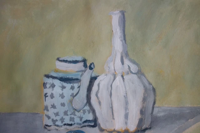 FINE UNIQUE PAINTING – Italian Modernist still life, signed Morandi ...