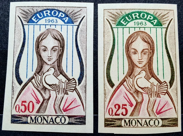 MONACO 1963 IMPERF - Europa Full Set - MNH - YT€70.00+ $50.08 - PicClick AU