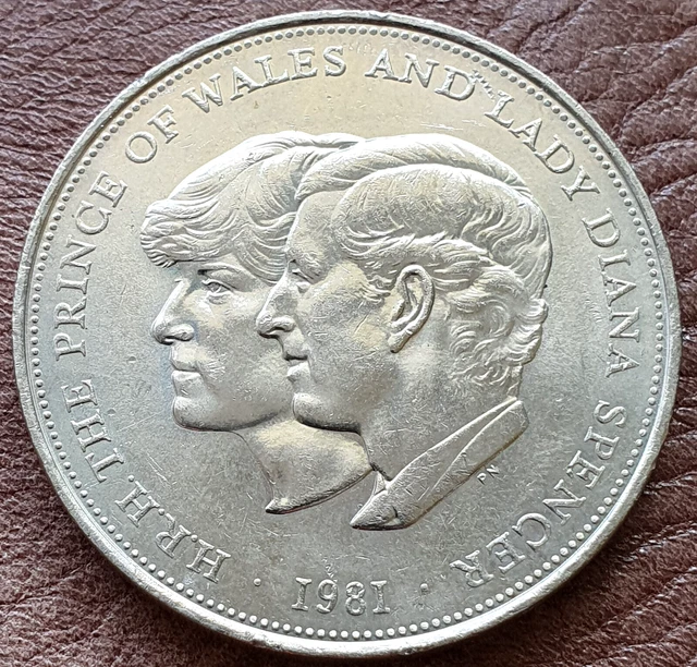 PRINCESS DIANA PRINCE Charles 1981 Wedding Silver Coloured Crown Coin ...