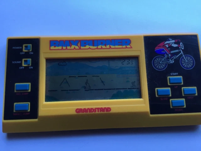 VINTAGE GRANDSTAND BMX Burner - Vintage 1984 LCD Electronic handheld ...