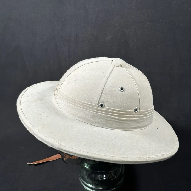 CLASSIC TROPICAL HELMET Pith Helmet Safari Colonial Style Khaki Vintage ...