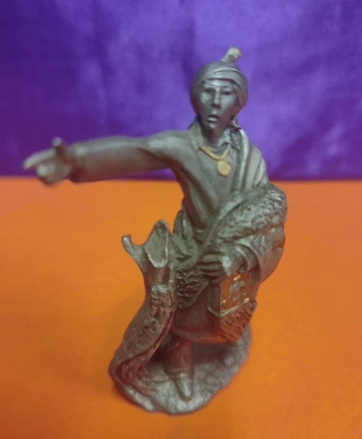 SEQUOYA BY JIM Ponter Fine Pewter Native American Statue 1992 Franklin ...