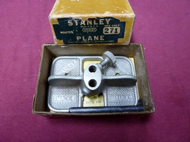 VINTAGE STANLEY 271 Small Router Plane In Original Box $75.00 - PicClick