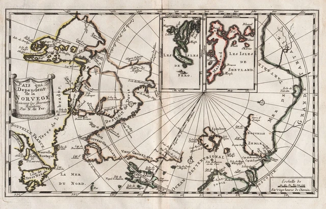 NORTH POLE ICELAND Canada Greenland Map of Iron 1680 £238.50 - PicClick UK