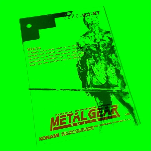 RARE 🔥 METAL GEAR SOLID 🔥 Ninja🔥 1990s Card🔥 Konami HIDEO KOJIMA Card ...