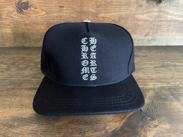 CHROME HEARTS VERTICAL Script Denim Hat Authentic W/ Receipt - Read ...