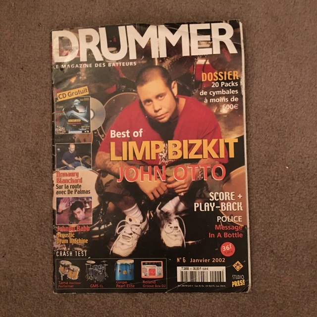 DRUMMER MAGAZINE ISSUE 6 Jan 2002 Limp Bizkit John Otto Le Magazine Des ...