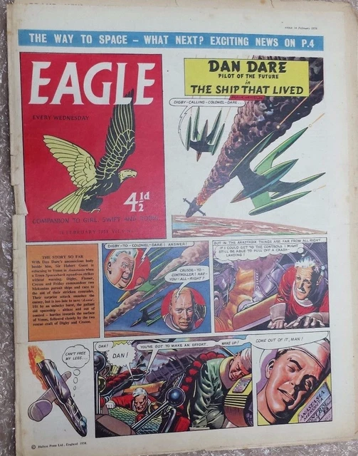 CLASSIC EAGLE COMIC Vol 9 No7: Dan Dare The Ship That Lived - 14th ...