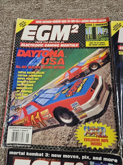LOT OF 6: EGM2 Electronic Gaming Monthly Magazines. Issue 2, 3, 11, 12 ...