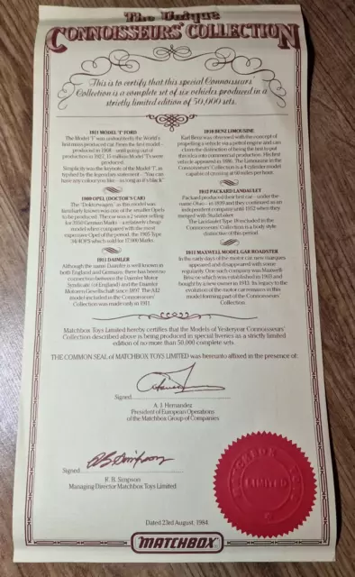 MATCH BOX MODEL Vintage Cars Unique Display Case Old Toy Retro Classic ...