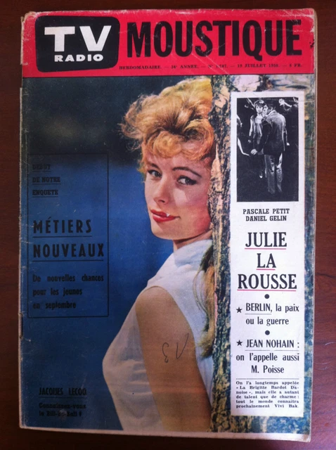 TV MOSQUITO RADIO from 19/07/1959; Julie la rouse / Jean Nohain ...