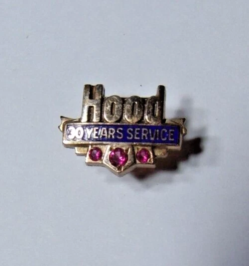 VINTAGE HOOD DAIRY Drivers' 30 Years Pin, 10 K Gold Filled, Rubies $14. ...
