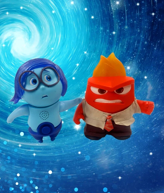 DISNEY PIXAR INSIDE Out Anger and Sadness Action Figures 7" TOMY ...