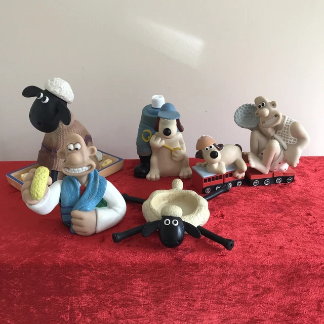 WALLACE AND GROMIT Vintage Bundle 1989 Shaun Soap Dish & bath Toppers £ ...