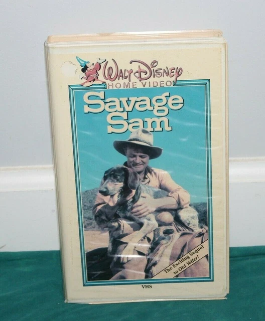 DISNEY SAVAGE SAM VHS Original 1963 USA Brian Keith Dog Movie Rare ...