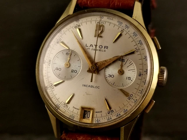 VINTAGE LATOR CHRONOGRAPH - 17 Jewels - Landeron Cal 189 - c.1960's £ ...
