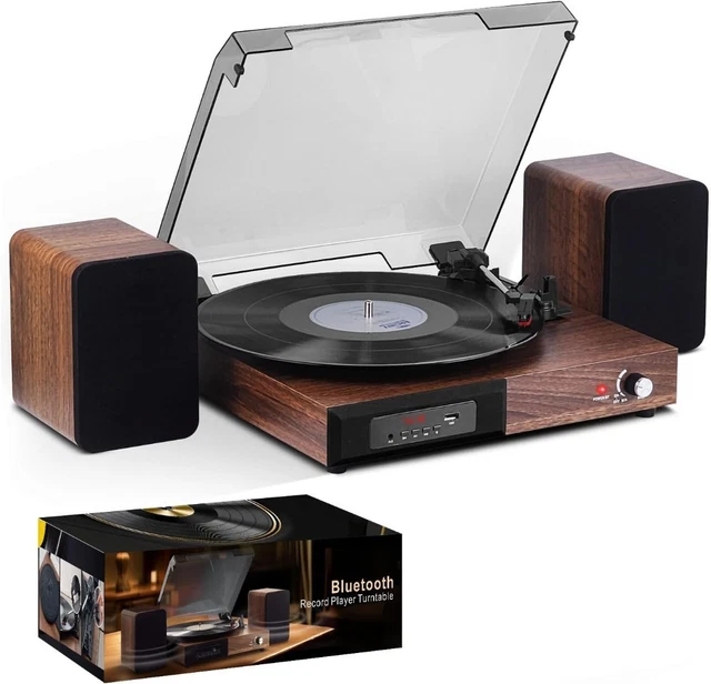 BLUETOOTH RECORD PLAYER Turntable, Hifi System for Auction £15.99 ...