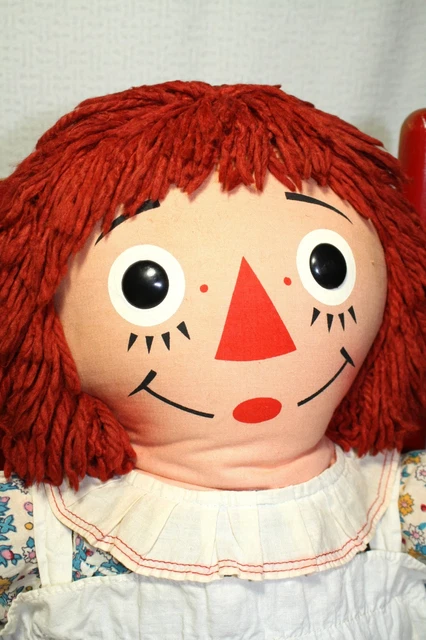 RARE VINTAGE LARGE 31" Raggedy Ann Knickerbocker Doll Original ...
