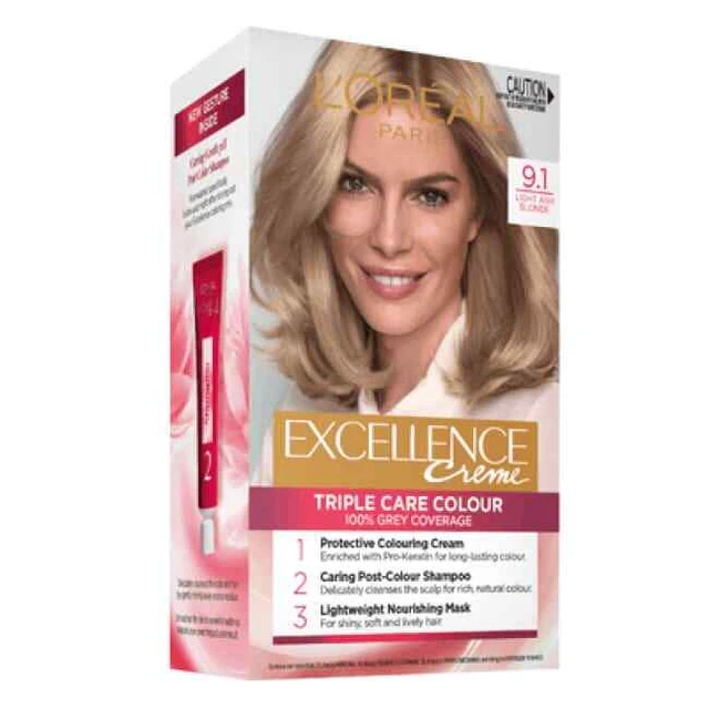 L'OREAL PARIS EXCELLENCE Creme Hair Colour 9.1 Light Ash Blonde £12.22 ...