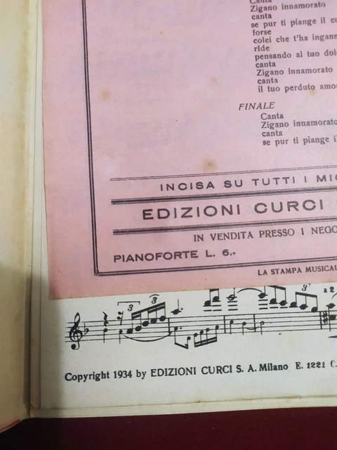 CANTA ZIGANO DI Alfredo Bracchi , D'Anzi. Addio San Domingo Di Gigliuto ...
