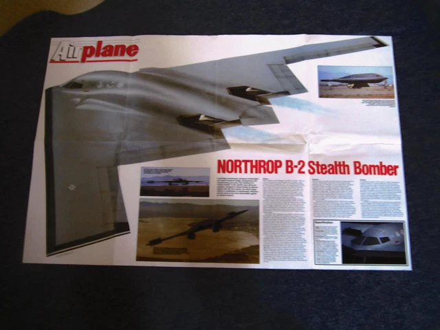 MAGAZINE AIRPLANE GIANT B-2 Stealth Bomber Poster Great ** Must See EUR ...